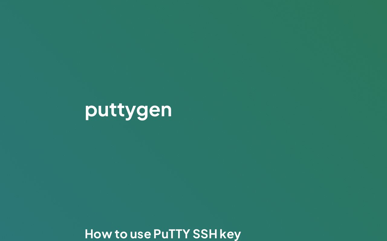 puttygen
